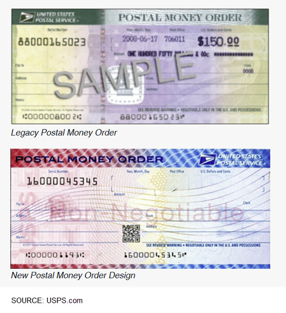 Postal Order Redesign Harks Back to Early 2000s