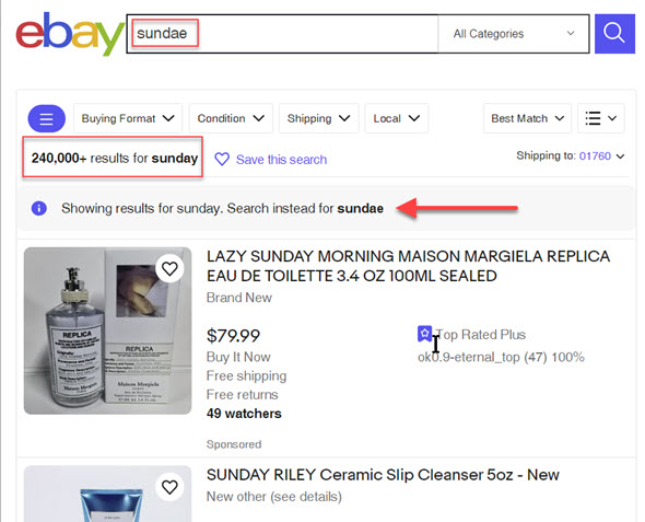 eBay Search: Maybe You Shall Find, Maybe Not